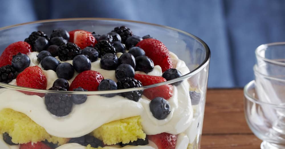 Lemon Curd Trifle with Fresh Berries | Punchfork