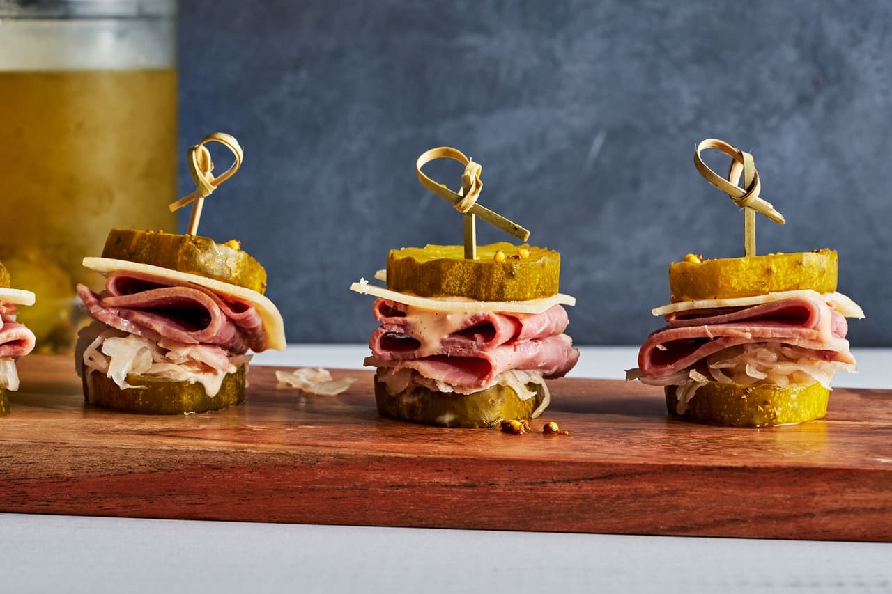 Reuben Pickle Bites | Punchfork