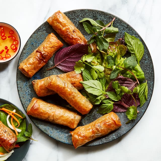 Oven-Fried Crispy Shiitake Imperial Rolls | Punchfork