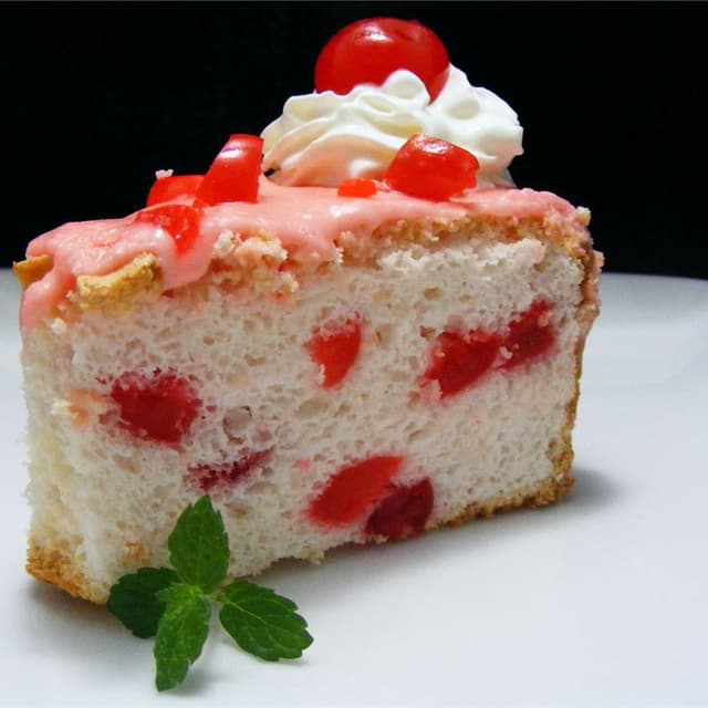Cherry Angel Food Cake | Punchfork