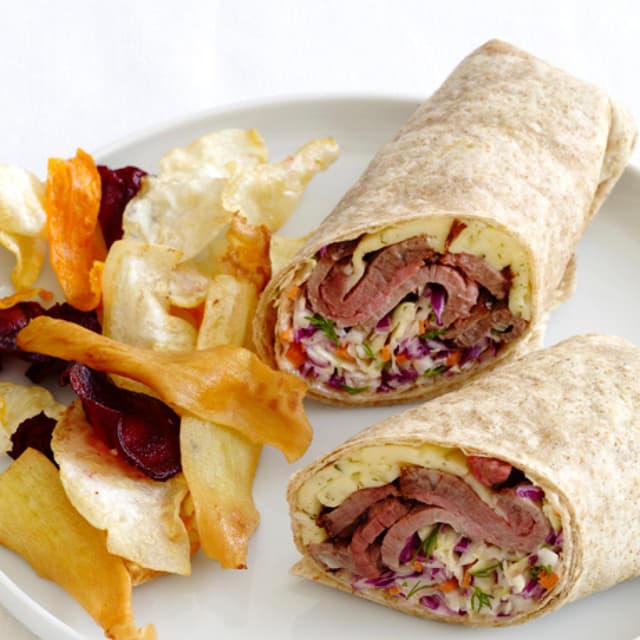 Roast Beef Wraps with Dill Slaw | Punchfork