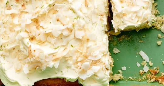 Coconut-key Lime Sheet Cake | Punchfork