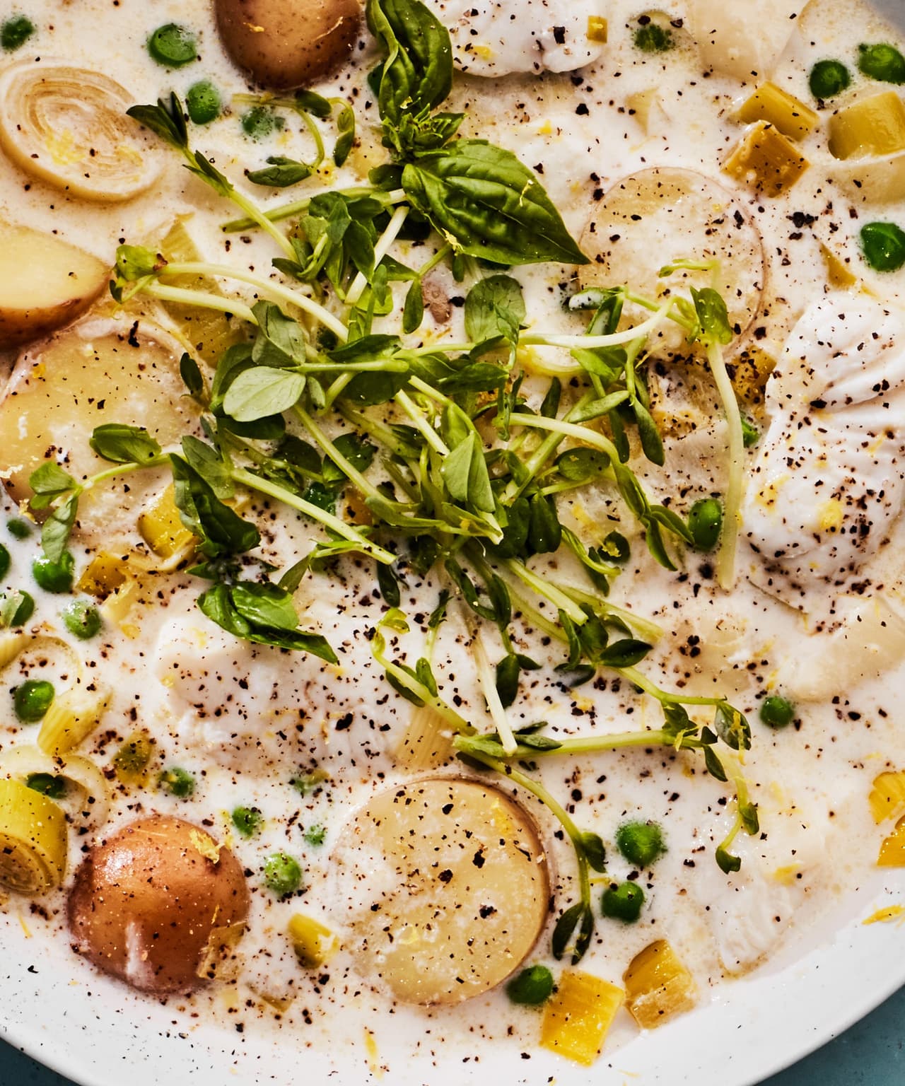 Spring Pea Fish Chowder | Punchfork