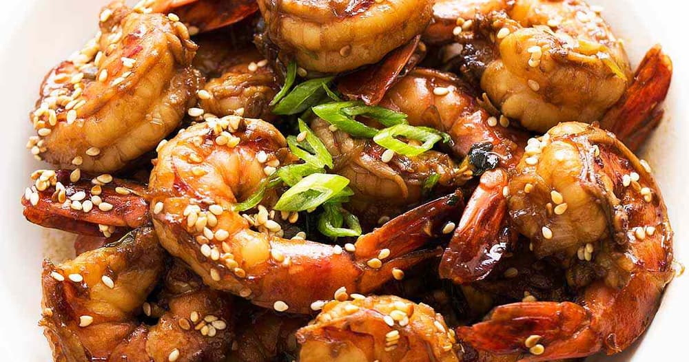 Ginger Garlic Sesame Shrimp | Punchfork