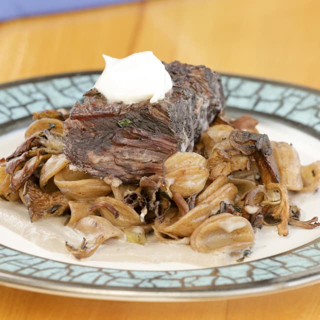 Beef Short Rib Stroganoff with Buttered Noodles and Lemon Creme Fraiche ...
