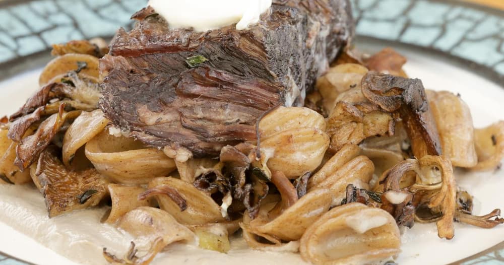 Beef Short Rib Stroganoff with Buttered Noodles and Lemon Creme Fraiche ...
