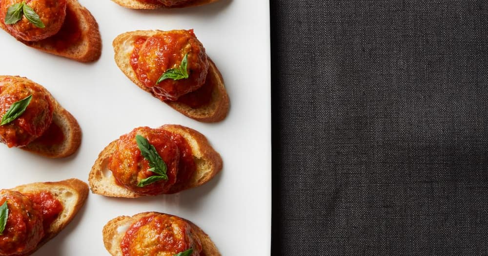 Mini Meatball Crostini | Punchfork