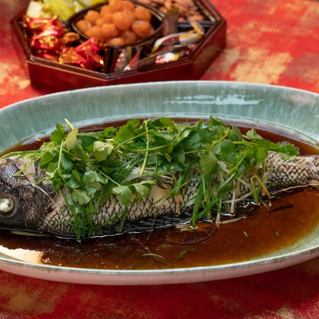 Steamed Fish with Seasoned Soy Sauce and Scallion | Punchfork