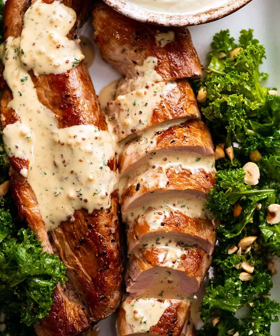 Pork Tenderloin with Creamy Mustard Sauce | Punchfork