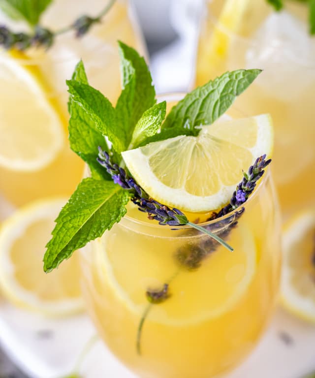 Boozy Mint-Lavender Lemonade Punch | Punchfork