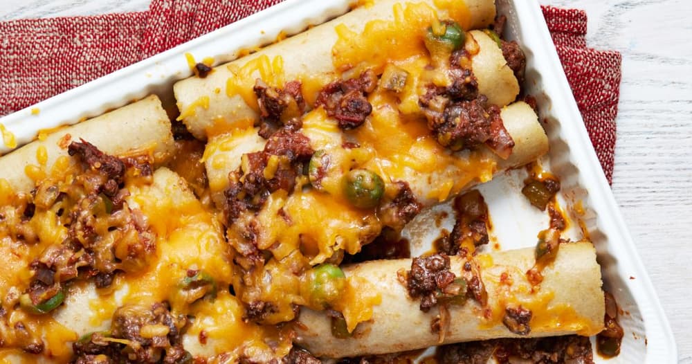 Beef Picadillo Enchiladas | Punchfork