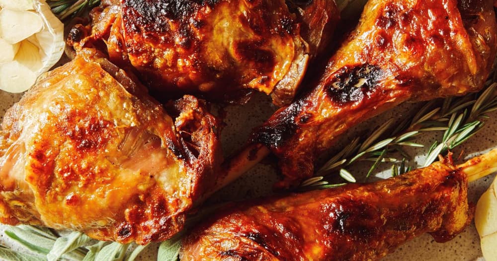 Turkey Confit with 40 Cloves of Garlic | Punchfork