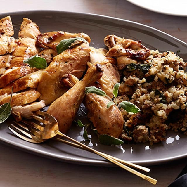 Roast Chicken with Green Herb Stuffing | Punchfork