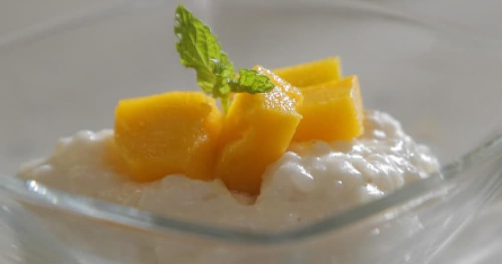 Coconut Rice Pudding with Mango | Punchfork