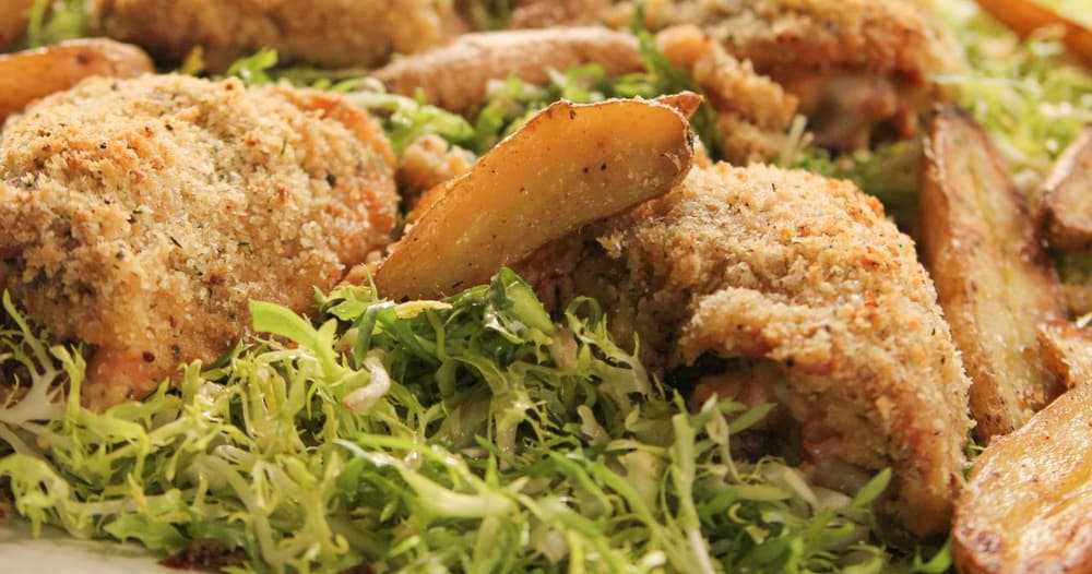 Crispy Mustard Chicken & Frisee | Punchfork