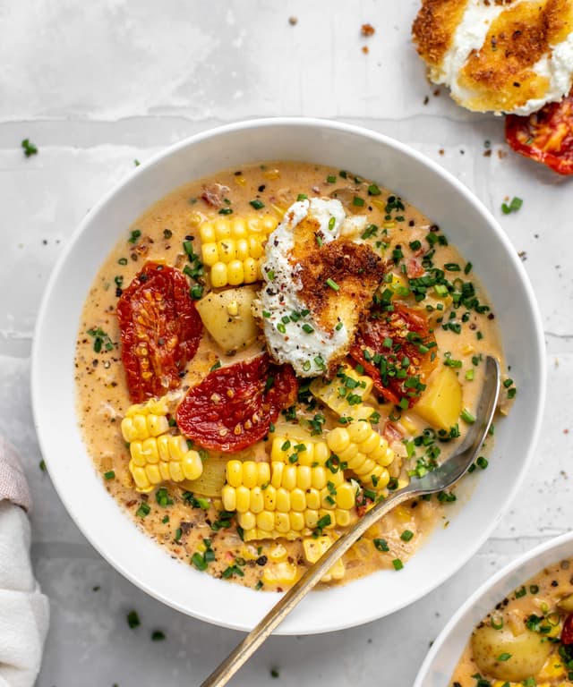 Sun Dried Tomato Corn Chowder | Punchfork
