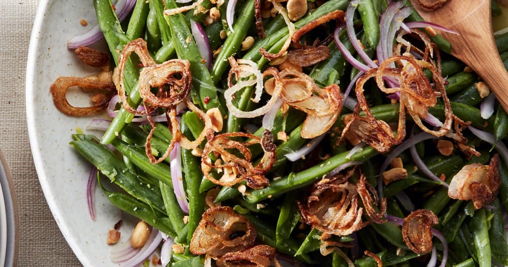 Smashed Green Bean Salad | Punchfork