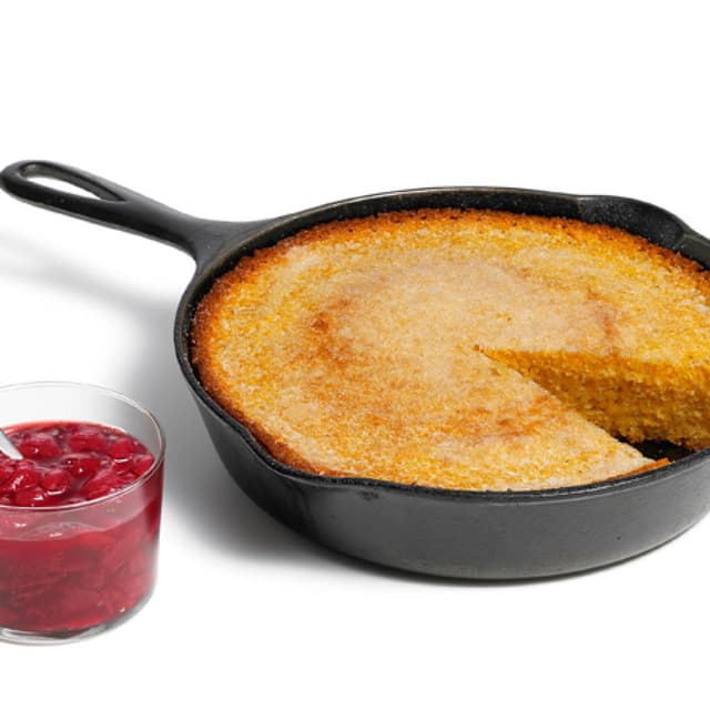 Skillet Cornbread with Strawberry Jam | Punchfork