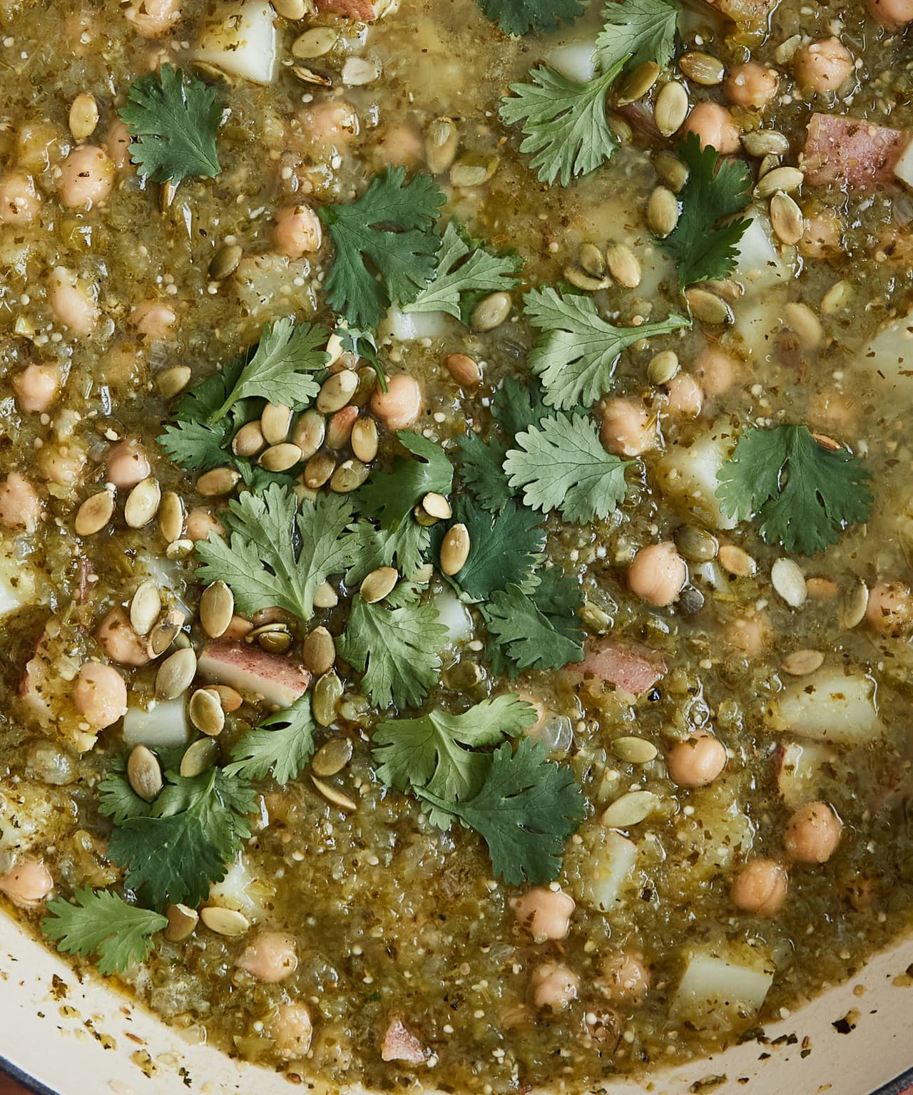 Vegetarian Chile Verde with Garbanzo Beans | Punchfork