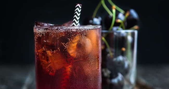 Black Cherry Bourbon Cola Smash | Punchfork