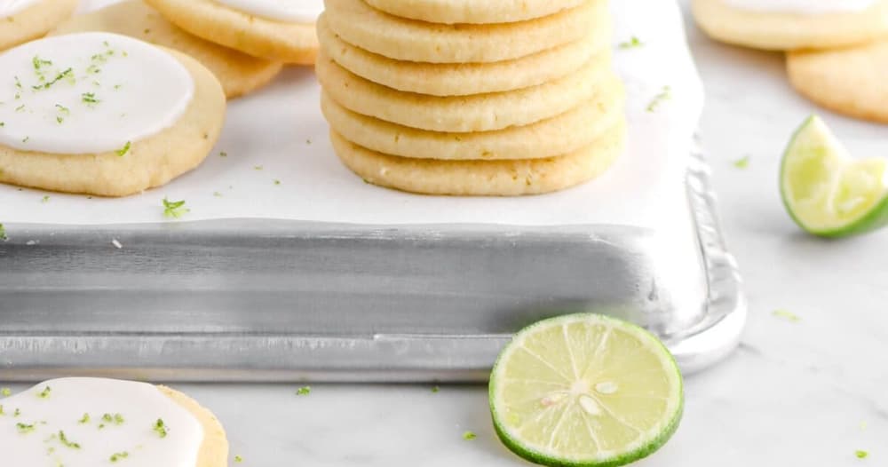 Slice and Bake Key Lime Shortbread Cookies | Punchfork