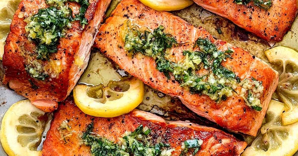 Pan-Seared Salmon with Basil Gremolata | Punchfork