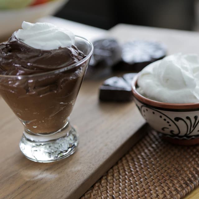 Mexican Chocolate-Avocado Mousse with Mezcal Whipped Cream | Punchfork
