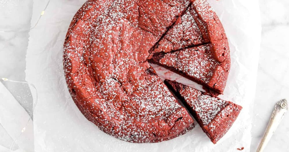 Flourless Red Velvet Fallen Soufflé Cake | Punchfork