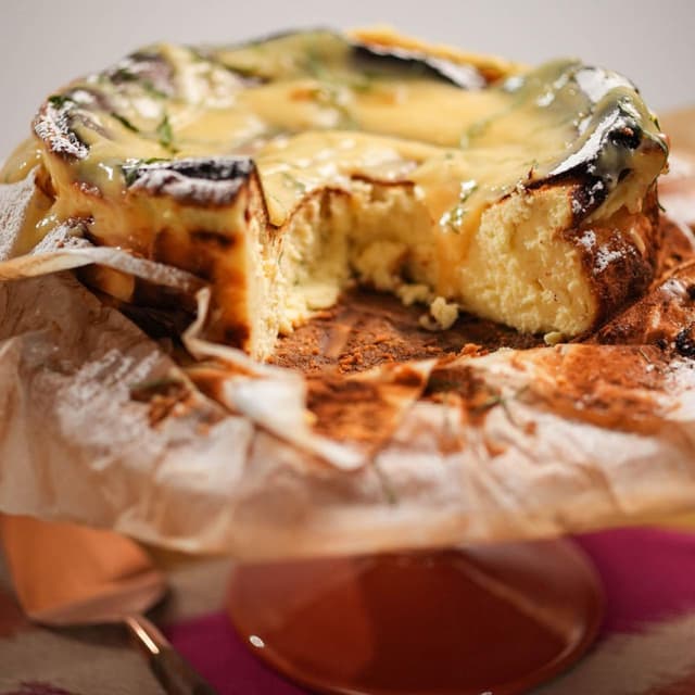 Ginger Lemon Basque Cheesecake | Punchfork