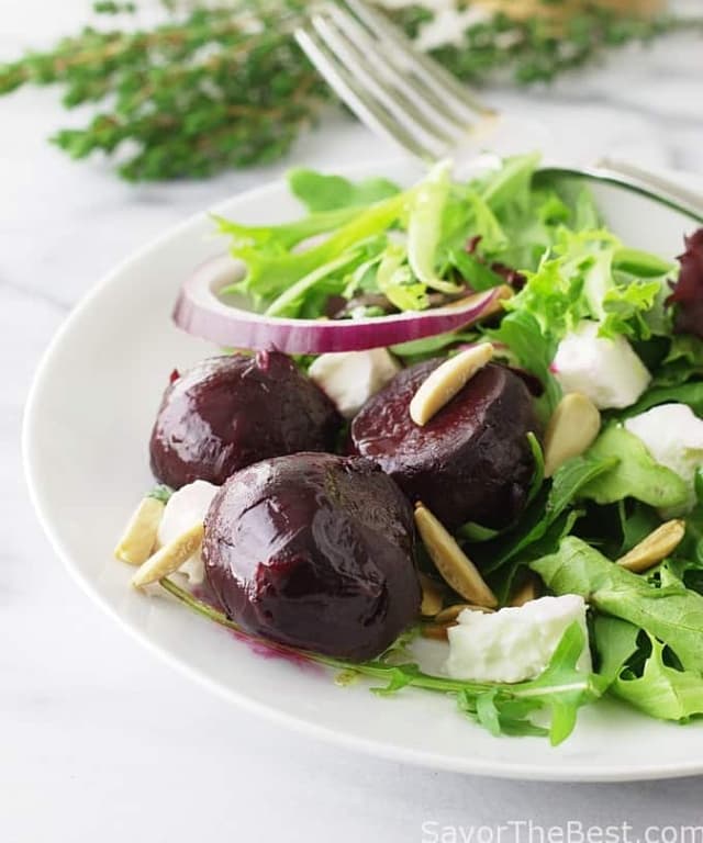 Roasted Baby Beet Salad with Feta Cheese | Punchfork