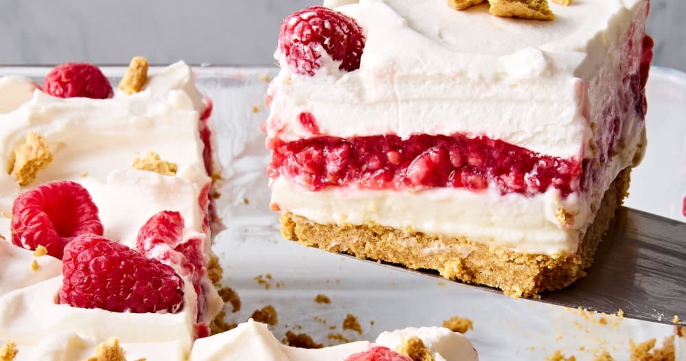 Raspberry Cheesecake Lasagna | Punchfork