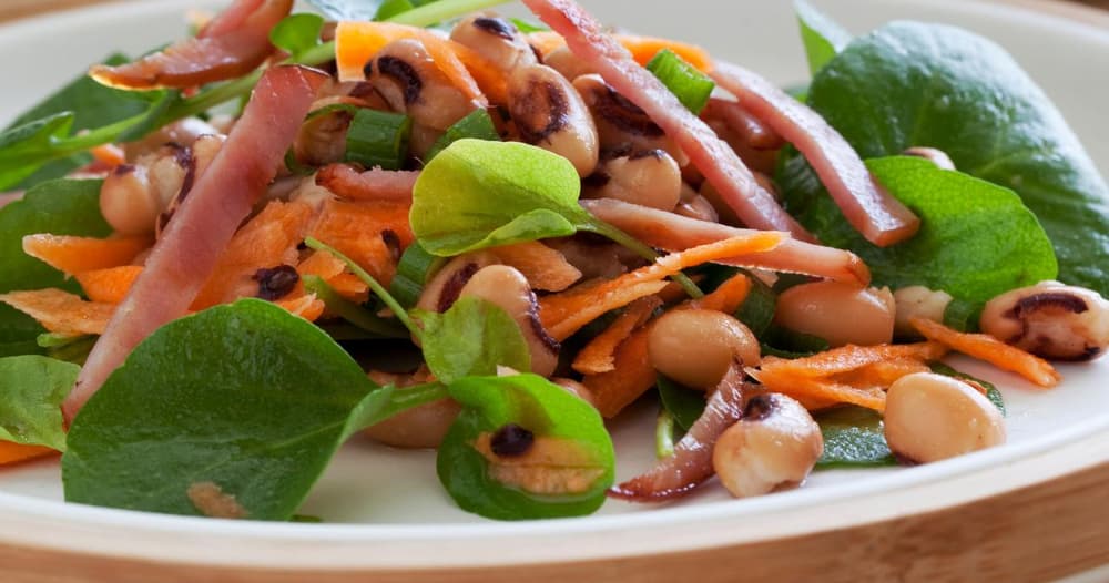 Black-Eyed Pea Salad with Canadian Bacon | Punchfork