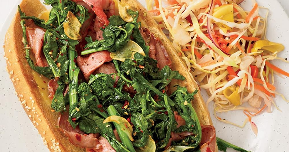 Roast Beef-Broccoli Rabe Subs | Punchfork