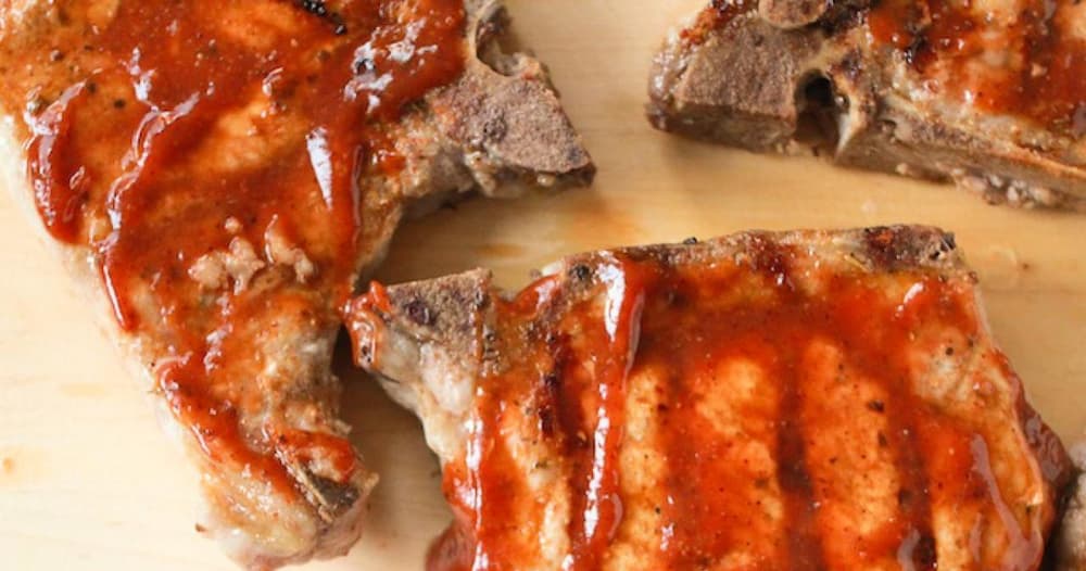 Spice-Rubbed Pork Chops with Sorghum BBQ Sauce | Punchfork