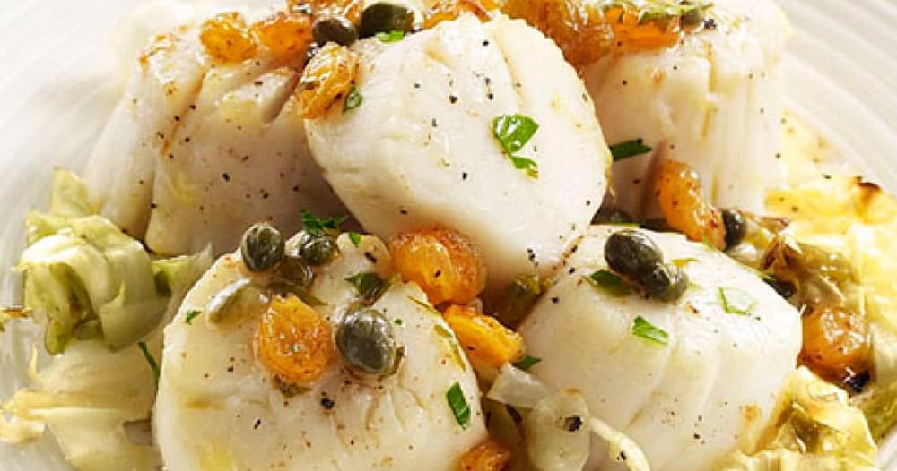 Scallops with Cabbage and Capers | Punchfork