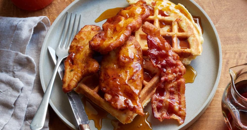 Chicken and Bacon Waffles | Punchfork
