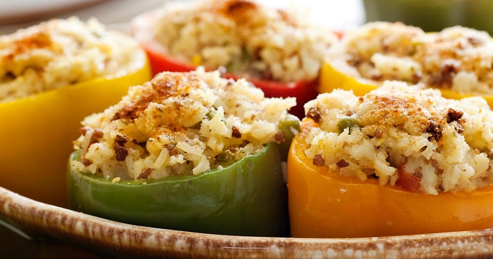 Spanish Stuffed Bell Peppers | Punchfork