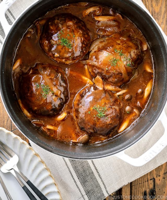 Japanese Stewed Hamburger Steak (Nikomi Hambagu) | Punchfork