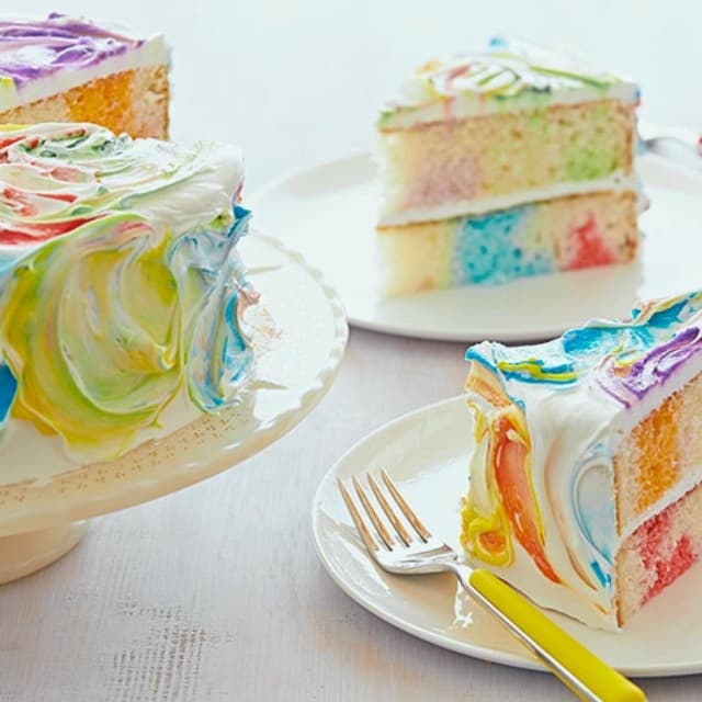 Rainbow Ribbon Cake | Punchfork