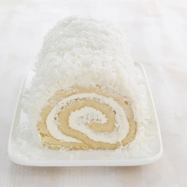 Coconut Roulade with Rum Buttercream | Punchfork
