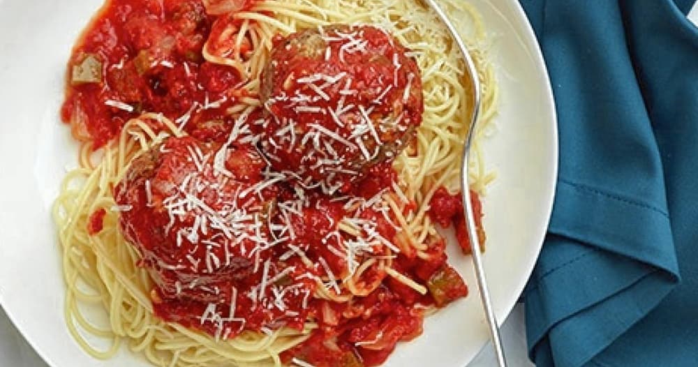 Sunny's Spicy Spaghetti with Mega Meatballs | Punchfork