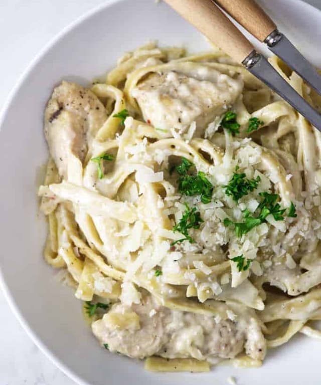 Creamy Garlic Butter Chicken Pasta | Punchfork