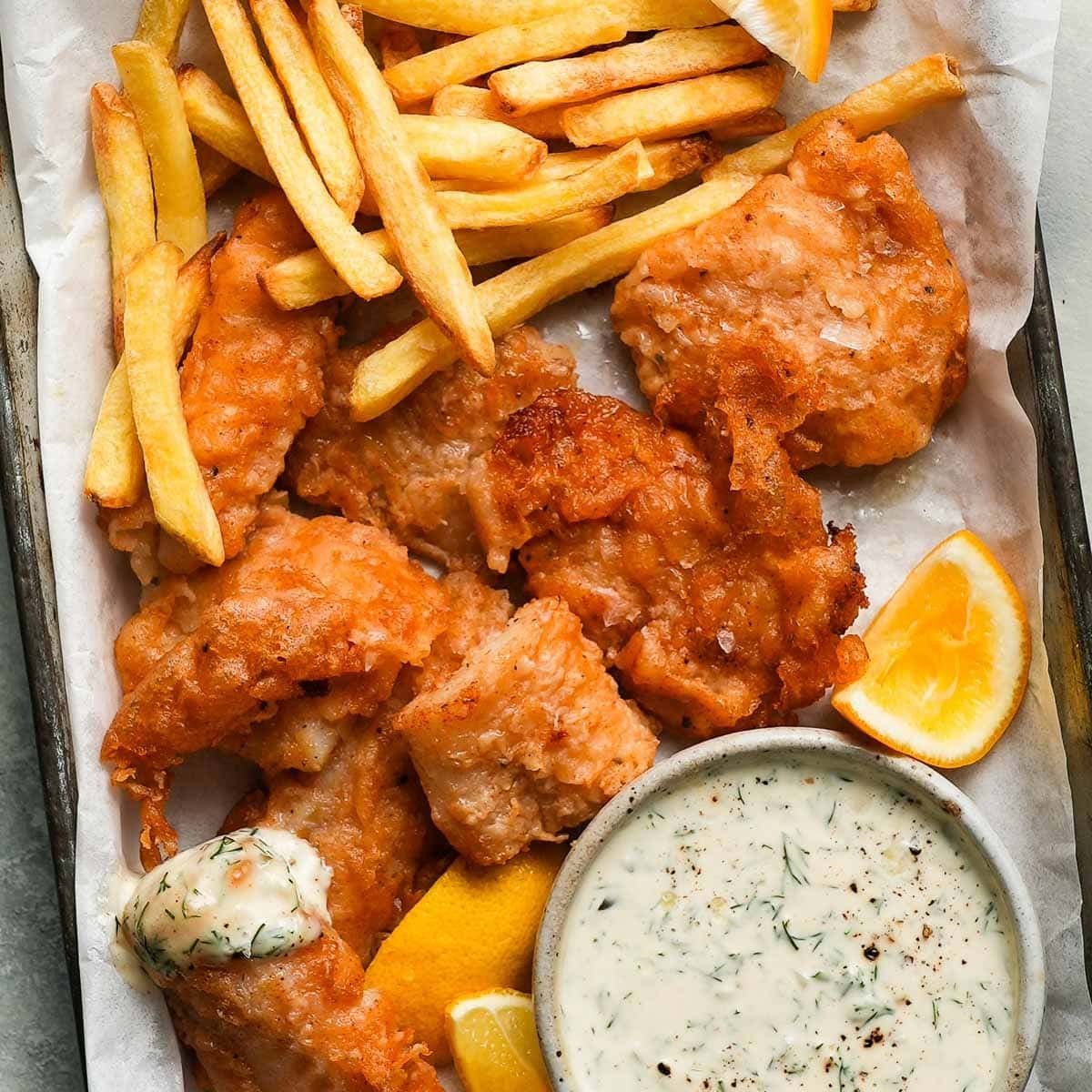 Beer Battered Cod with Tartar Sauce | Punchfork