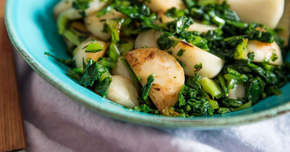 Sautéed Japanese (Hakurei) Turnips with Turnip Greens | Punchfork