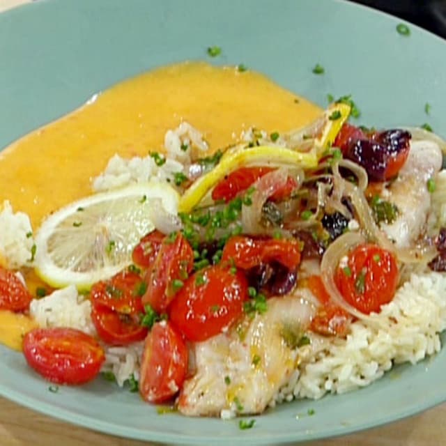 Oven Roasted Red Snapper Fillets with Tomatoes and Onions | Punchfork