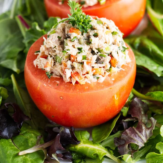 Tuna Stuffed Tomatoes | Punchfork