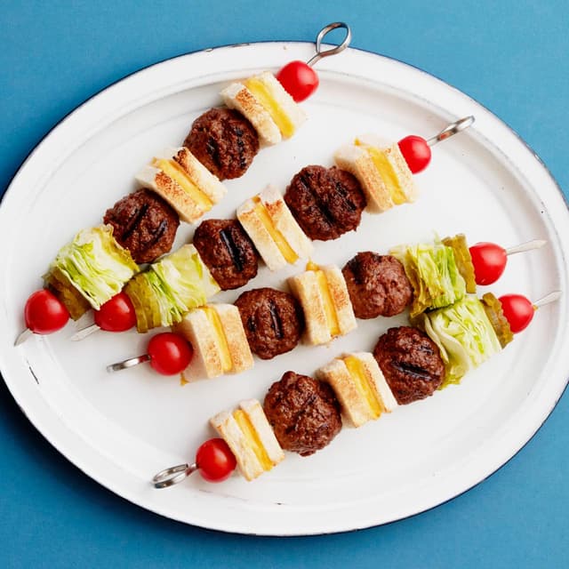 Grilled Cheeseburger Kebabs | Punchfork