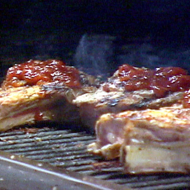 Grilled and Stuffed Veal Chop | Punchfork