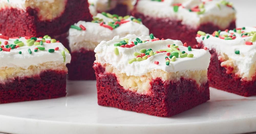 Red Velvet Ooey Gooey Bars | Punchfork