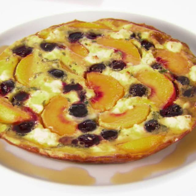 Frittata with Peaches and Cherries | Punchfork